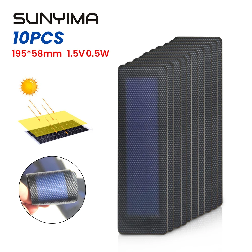 10pcs-SUNYIMA-Flexible-Amorphous-Silicon-Thin-Film-Solar-Panel-for-DIY ...