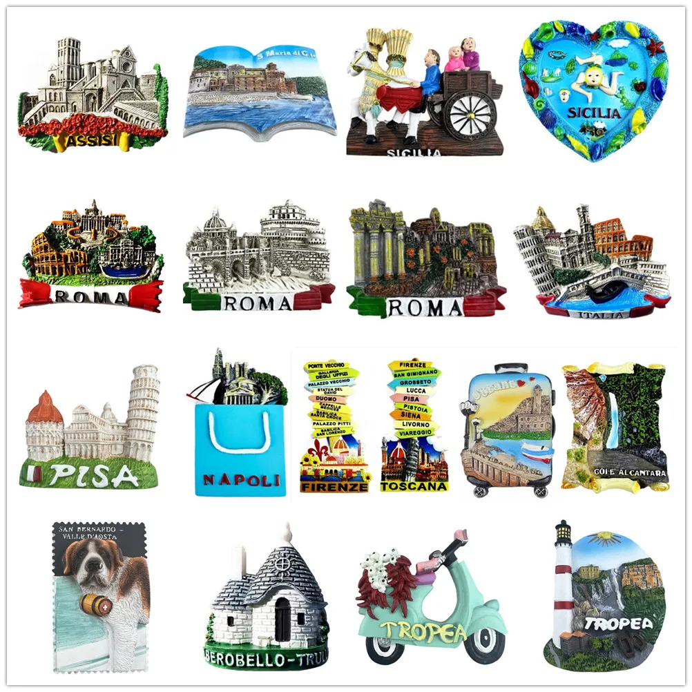 Italy 3D Resin Refrigerator Magnet Tourist Souvenirs Stickers,Home ...