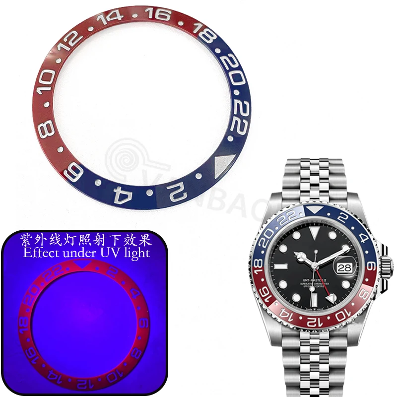 NEW-UV-color-changing-ceramics-bezel-fit-into-GMT-3186-3285-pepsi ...