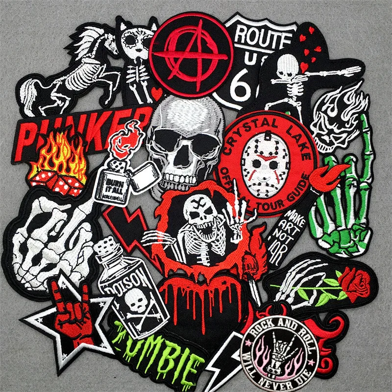 25pcs-lot-Embroidery-Clothes-Patches-Stickers-DIY-Punk-Iron-on-Patches ...