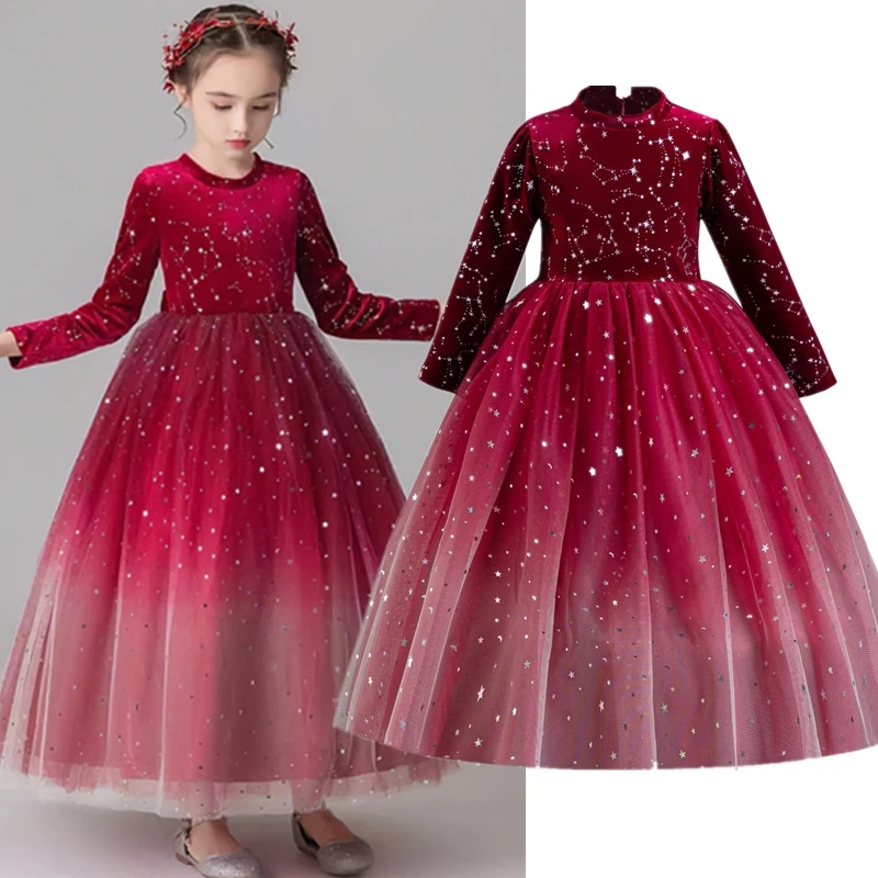Party-Dresses-for-Girls-Elegant-Teens-Girls-Birthday-Party-Long-Sleeve ...