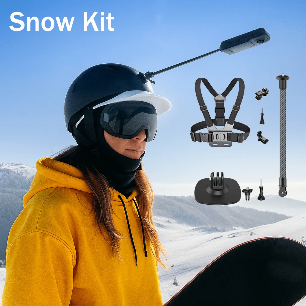 Skiing Kit for Insta360 x5 x4 x3 Insta360 Ace Pro 2 Helmet Extension ...