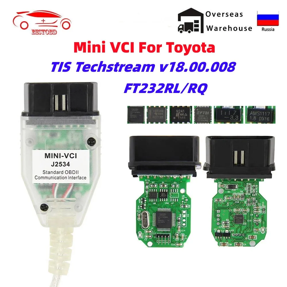 MINI-VCI-V18-00-008-TIS-Techstream-OBD2-Scanner-Interface-FOR-TOYOTA ...