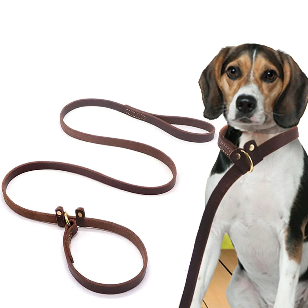 Strong-Genuine-Leather-Dog-Slip-Lead-Control-Leash-for-Dogs-No-Pull ...