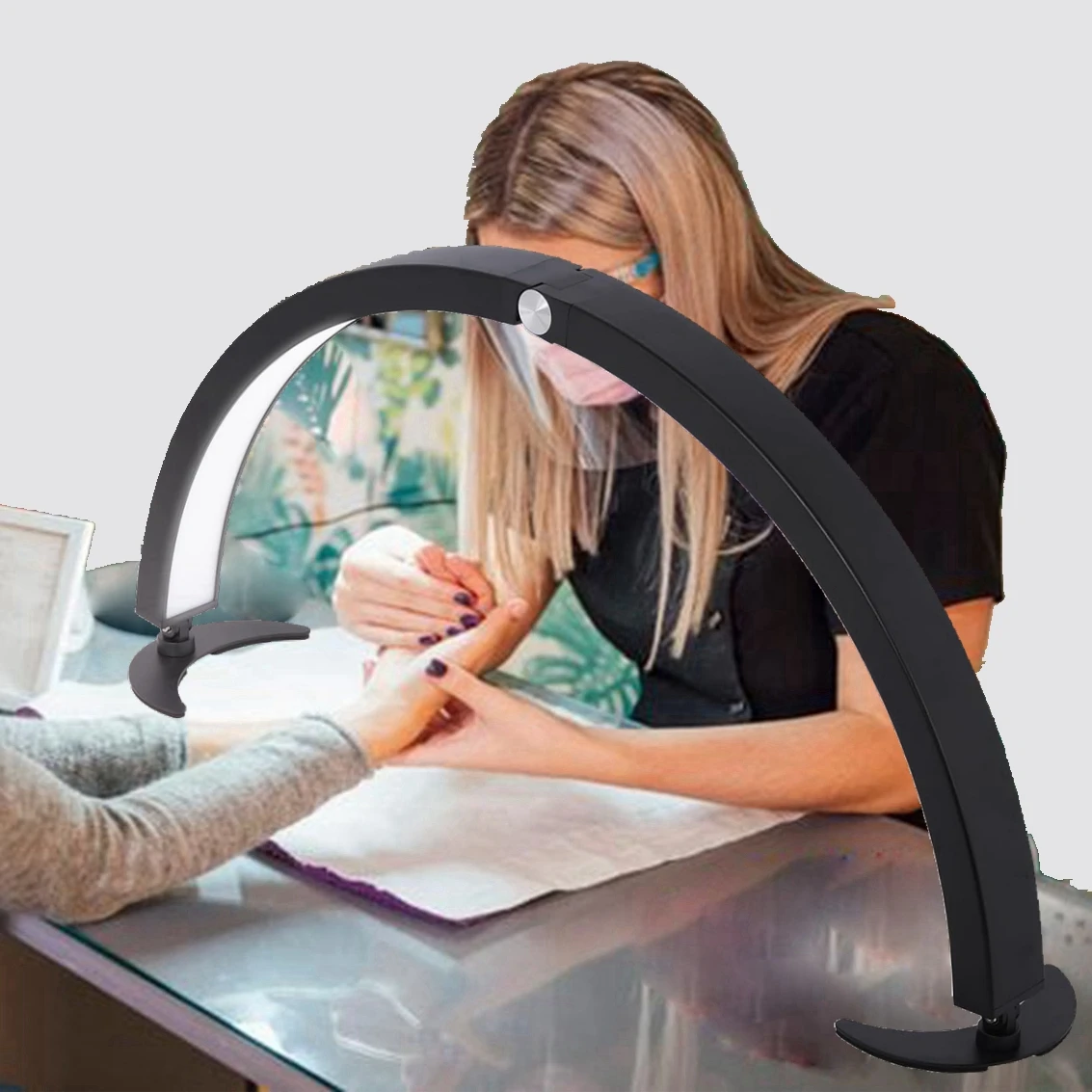 Half-Moon-Lamp-For-Nail-Table-40W-LED-High-Bright-Foldable-Manicure ...