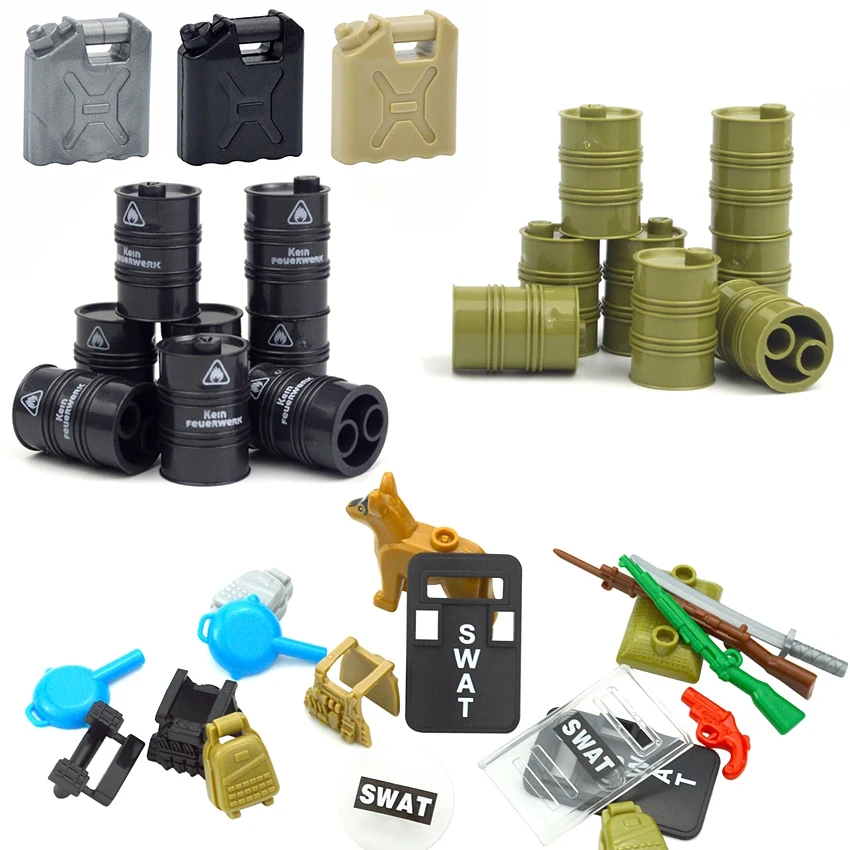 WW2-Military-Locking-Building-Blocks-SWAT-Weapon-Guns-Oil-Box-Bag ...