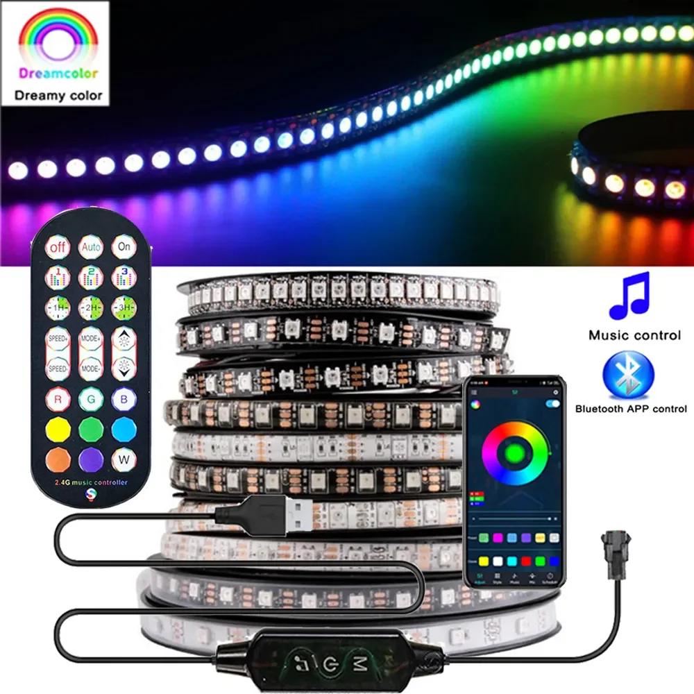 WS2812B-LED-Strip-RGBIC-Individually-Addressable-Smart-RGB-LED-Strip ...