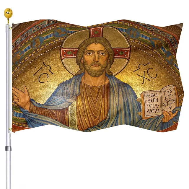 Jesus Christ Religion Faith Flag Garden Flags for House Indoor Party ...