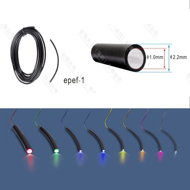 black plastic surface new plastic fibre light guide strip with ...