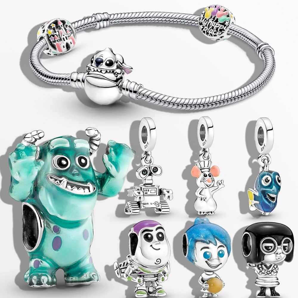 925 sterling silver Buzz Lightyear charm Stitch pendant castle bead Fit ...