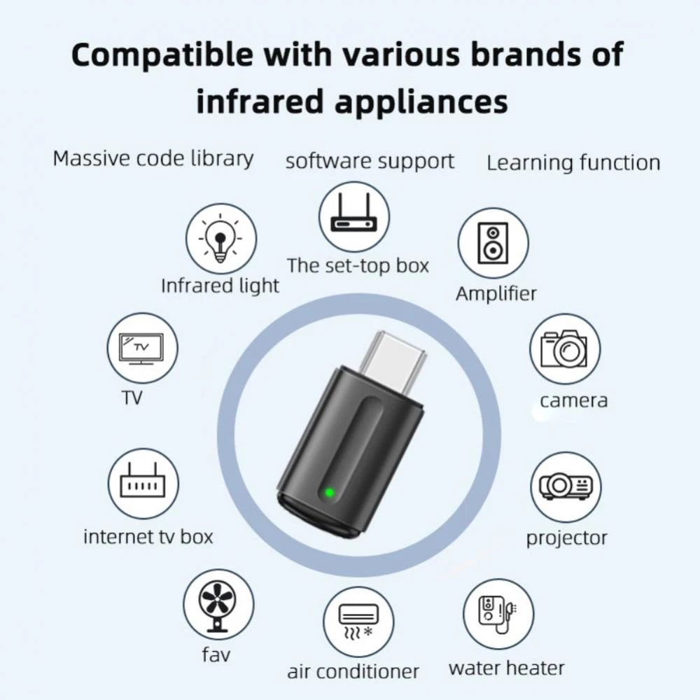 Universal IR Remote Control Type C/Micro USB/iphone Interface Phone ...