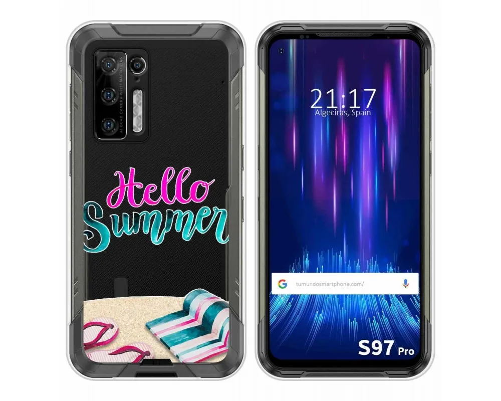 Transparent silicone case for Doogee S97 Pro Design Summer drawings ...