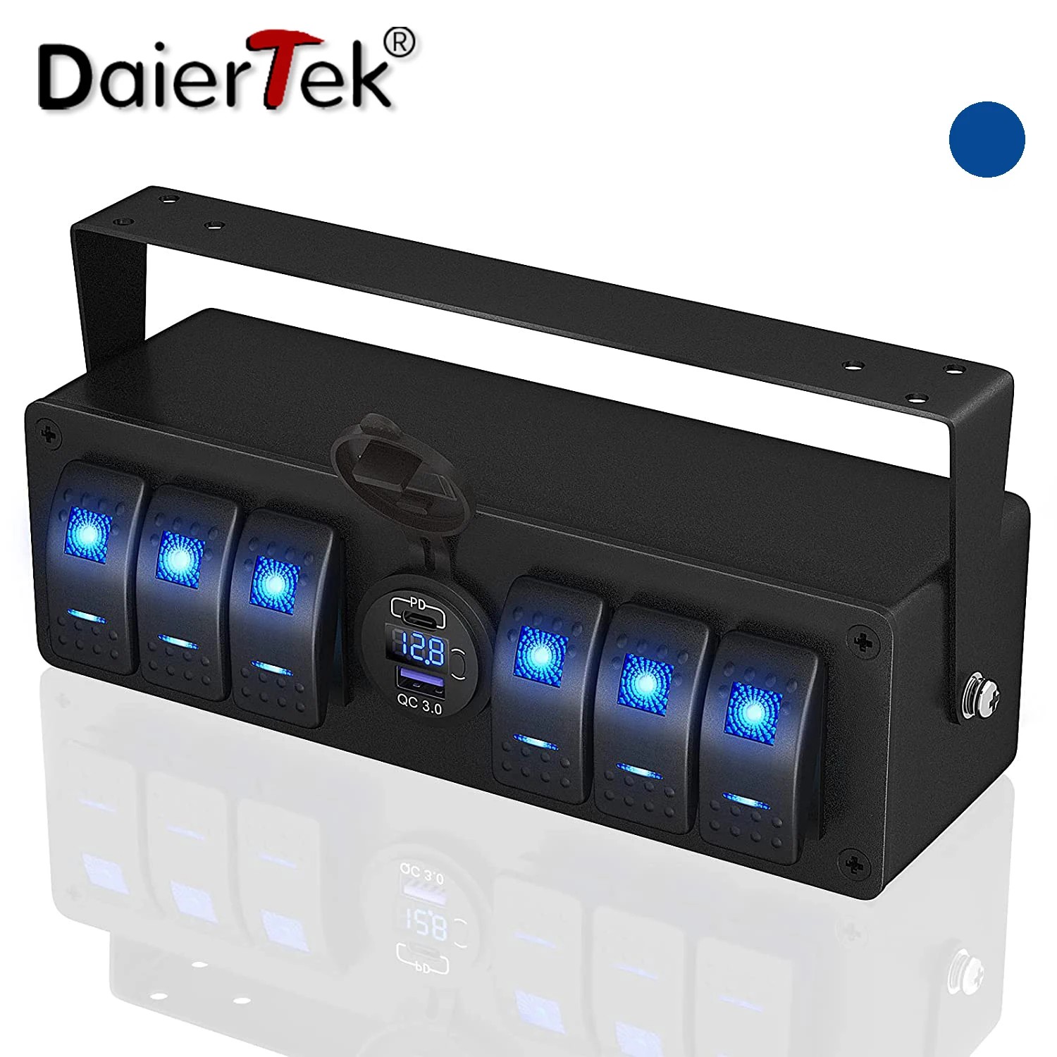 DaierTek-6-Gang-Rocker-Switch-Box-Waterproof-12V-SPST-ON-Off-Switch ...