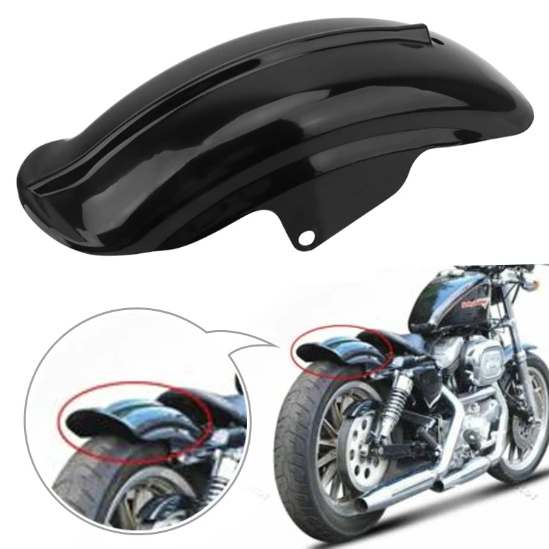 Motorcycle-Fender-For-Bobber-Chopper-Cafe-Racer-Universal-Rear-Black ...