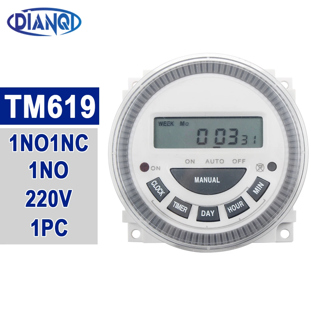 TM619-220V-16A-Digital-Timer-Controller-Weekly-Programmable-Timer-Switch-Hour-Minute-Count-CN304 ...