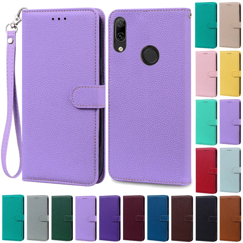 For Huawei Y7 2019 Case DUB LX1 DUB LX3 Flip Leather Wallet Case For ...