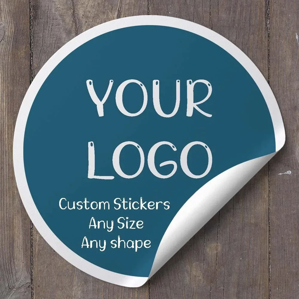 100 PCS Custom Stickers Logo Thank You Labels Personalized Stickers ...