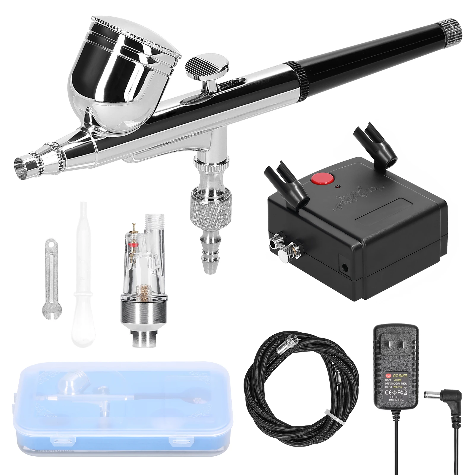 Multi-purpose-Professional-0-3mm-Airbrush-Air-Compressor-Kit-20-35PSI ...