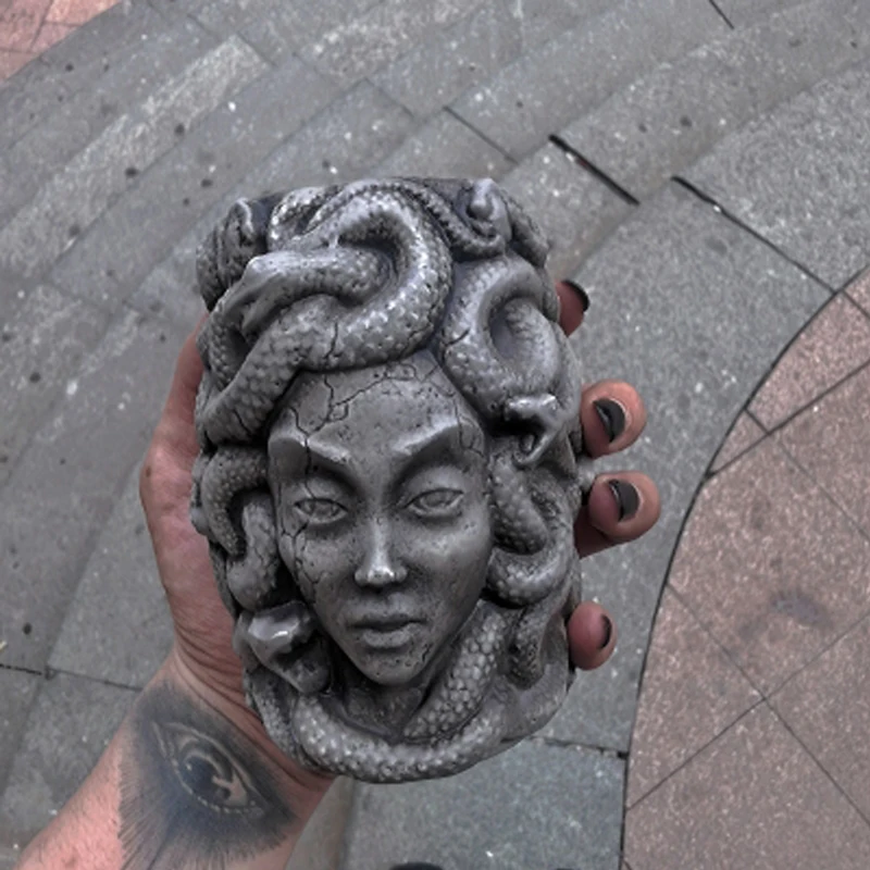 DIY-Snake-Medusa-Queen-Succulents-Flower-Pot-Silicone-Molds-for-Plaster ...
