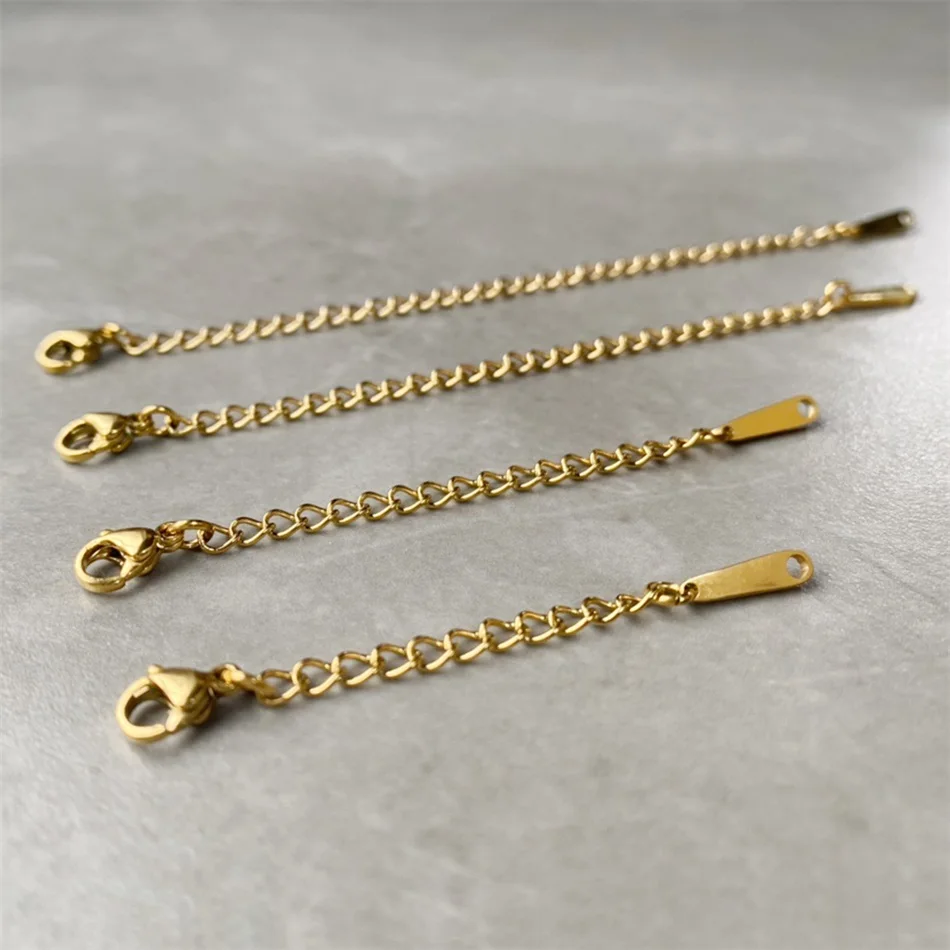 JUJIE Stainless Steel Extended Extension Tail Chain Lobster Clasps ...