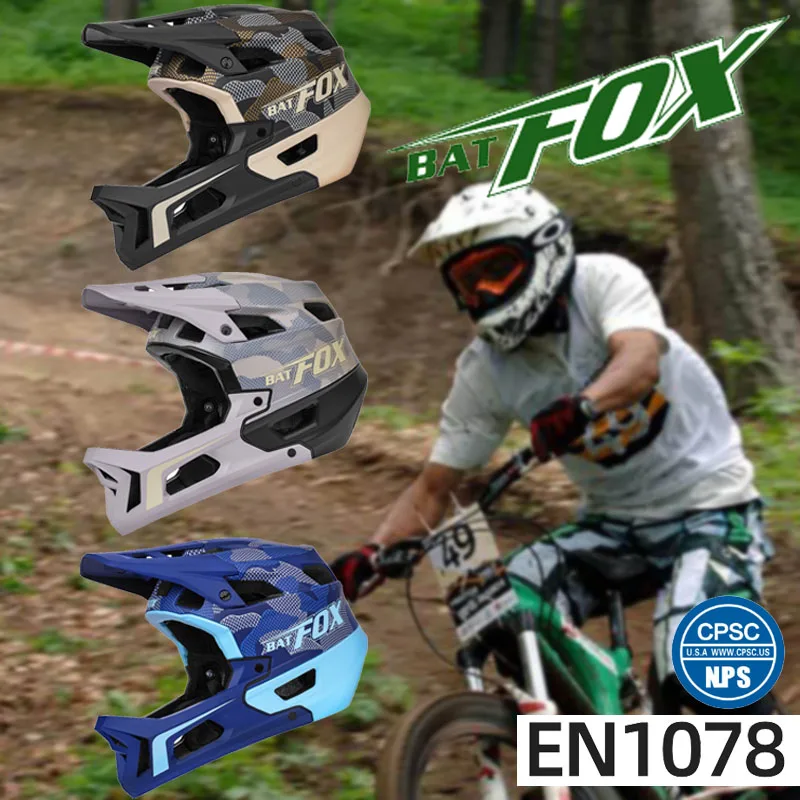 BAT-FOX-MTB-Road-Mountain-BMX-Bike-Helmet-Full-Face-Motorcylce-Race ...