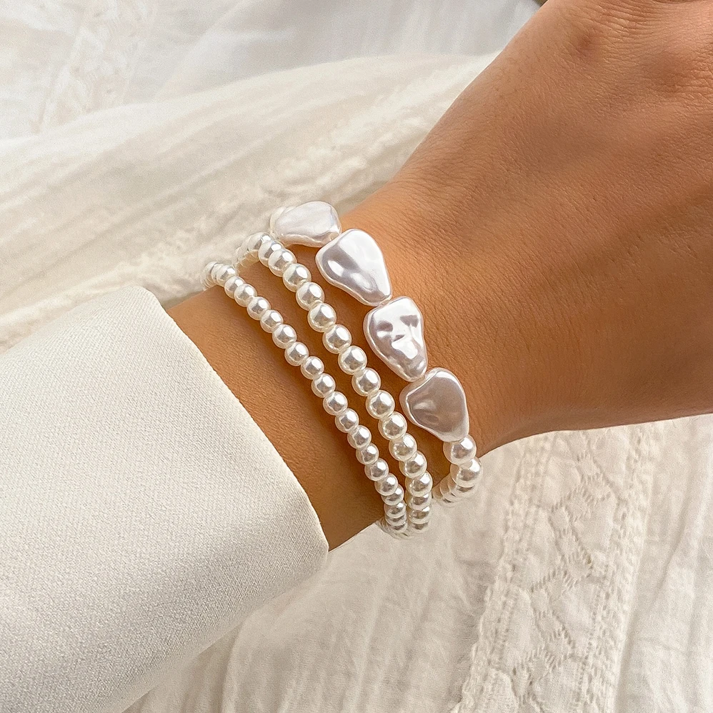 Elegant-Multilayer-Imitation-Pearl-Chain-Bracelet-for-Women-Wedding ...