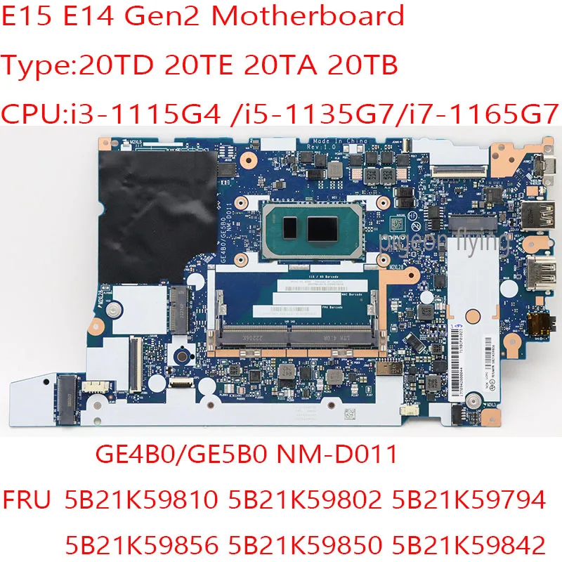 Placa-base-E15-E14-GE4B0-GE5B0-NM-D011-5B21K59856-5B21K59850-5B21K59842 ...