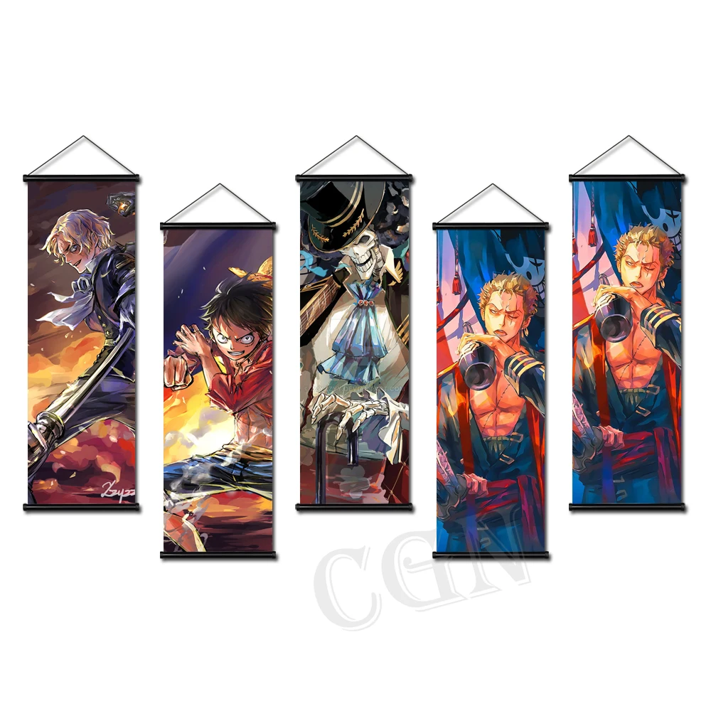 One Piece Poster Scroll Roronoa Zoro Canvas Picture Art Wall Monkey D ...