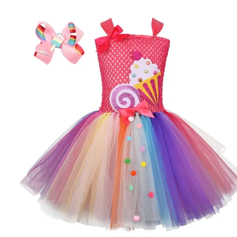 Girls Purim Carnival Dress Sweet Candy Lollipop Girls Clothing Princess ...