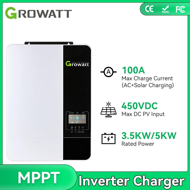 Inversor-solar-Growatt-Off-Grid-MPPT-integrado-controlador-de-carga ...