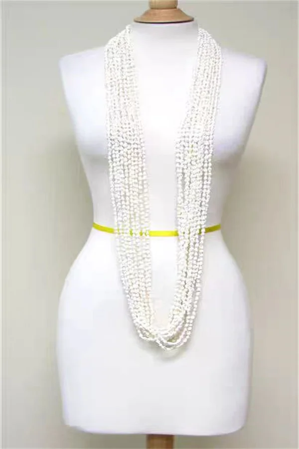 White Natural Nasa Shell Long Lei White Necklace Hawaila Necklace Shell ...