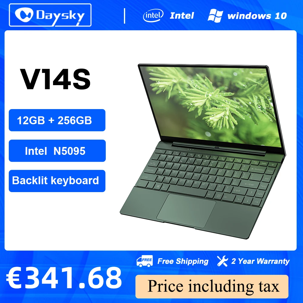 Dere V14s Portátil 14.1 "16gb Ram 1tb Ssd Intel Celeron N5095 Banda ...