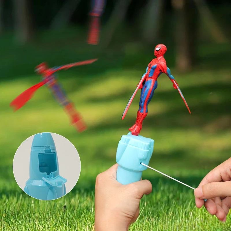 Anime-Marvel-Spiderman-Flying-Toy-Iron-Man-Captain-Steve-Rogers-String ...