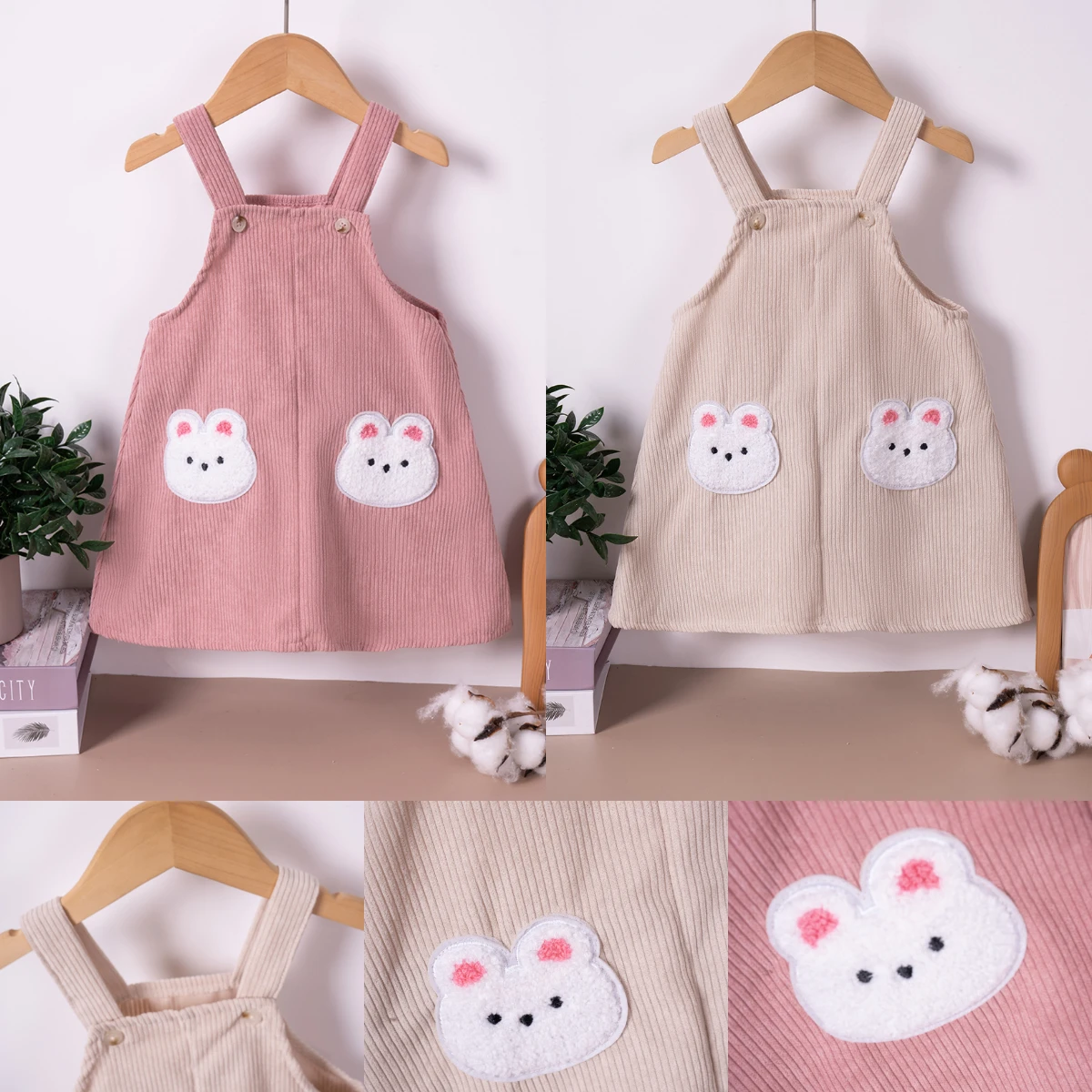 2024-Autumn-And-Winter-Wearable-Baby-Girls-Solid-color-strap-Dress-Baby ...