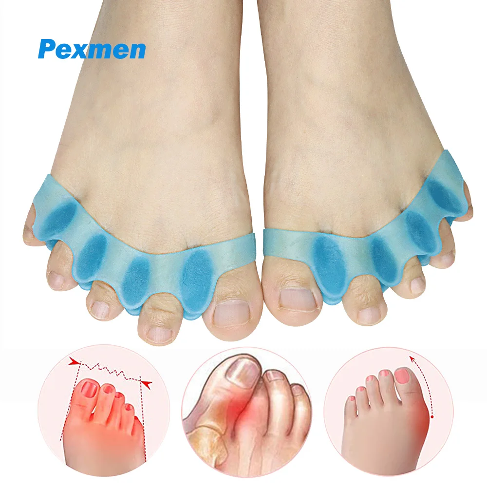 Pexmen 2Pcs Gel Toe Separator Toe Spacer for Men and Women Bunions ...