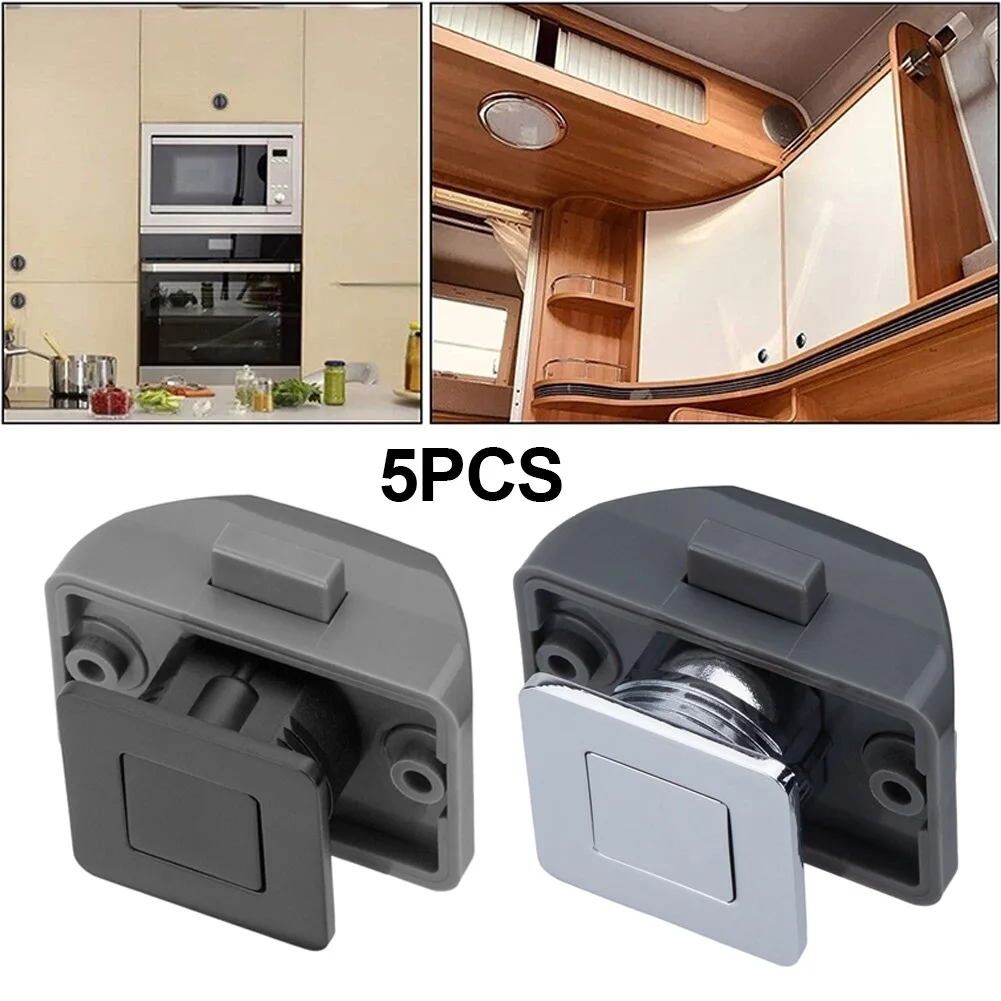 Push-Button-Catch-Lock-Cupboard-Door-Motorhome-Cabinet-Camper-RV-Caravan-Latch-Knob-Drawer-Locks ...