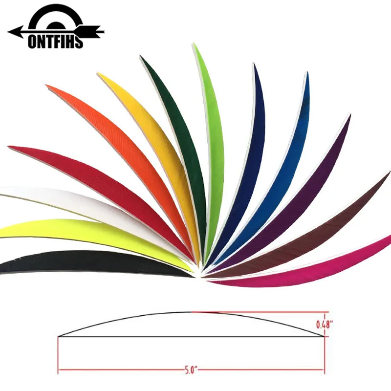 50-Pcs-ONTFIHS-5Inch-Archery-Fletchings-Fletches-Arrow-Feathers-Banana ...