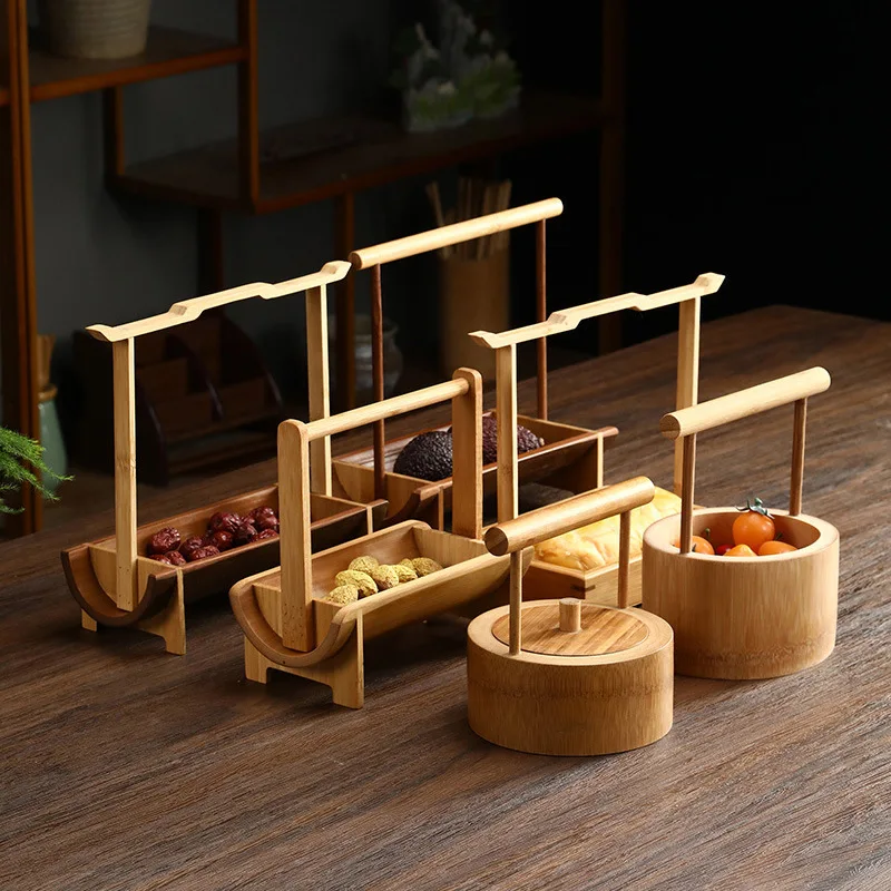 Portable-Bamboo-Carry-Snack-Basket-Desktop-Refreshment-Box-Dried-Fruit ...