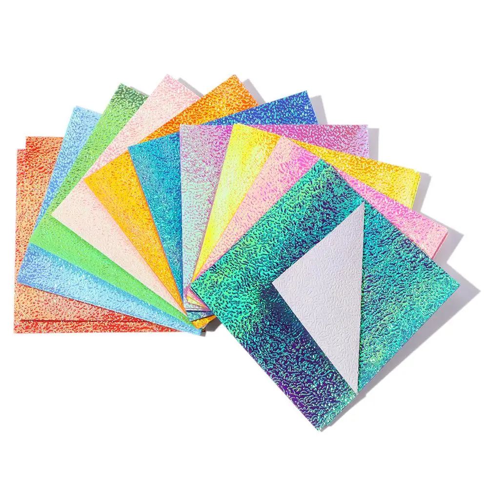 50 Sheets Single-sided Glittering Origami Paper Mixed Shining Color ...