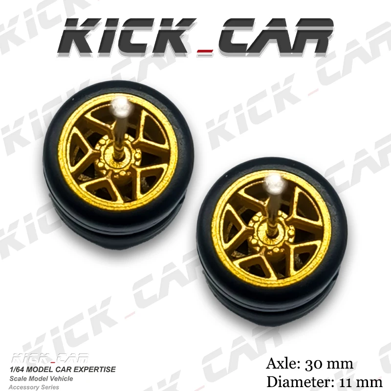 1-64-Wheels-with-Rubber-Tires-Pentagram-Refitting-Parts-for-Diecast ...