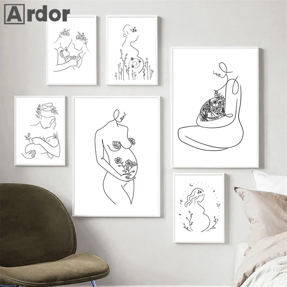 Abstract Pregnancy Art