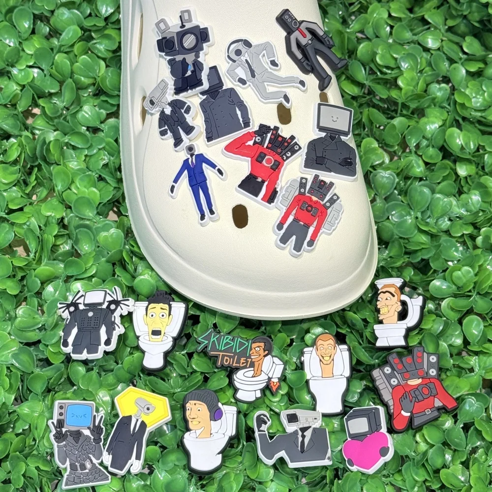 5-20pcs Skibidi Toilet Popular Animation Shoe Charms PVC DIY Shoes ...