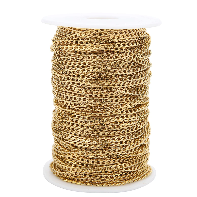 2meters-Stainless-Steel-Cuban-Chains-Bulk-Diameter-3mm-Metal-Link ...