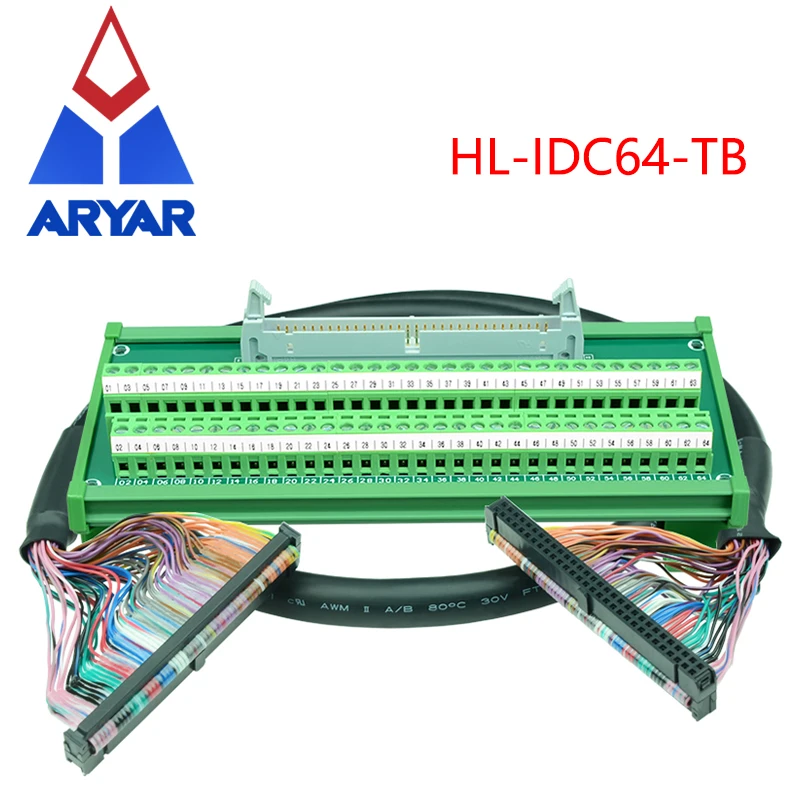 Idc64 Male To 64p Terminal Block Breakout Board Idc64 Connector Plc ...