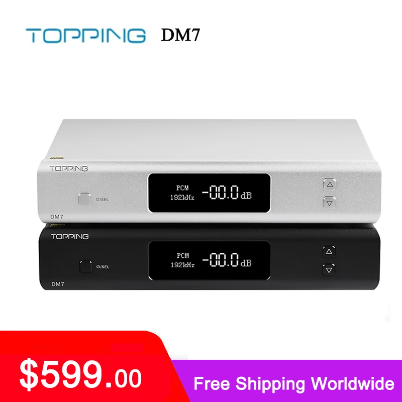TOPPING DM7 Decoder ES9038Pro 8 Channel USB DAC 32Bit/192kHz DSD128 ...