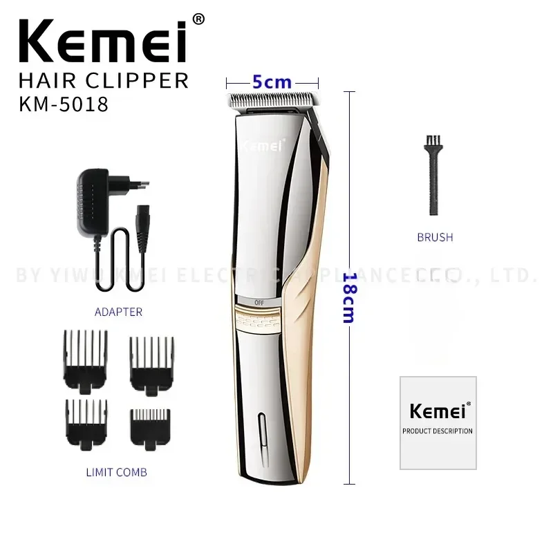 Kemei-KM-5018-Professional-Rechargeable-Electric-Washable-Hair-Trimmer ...