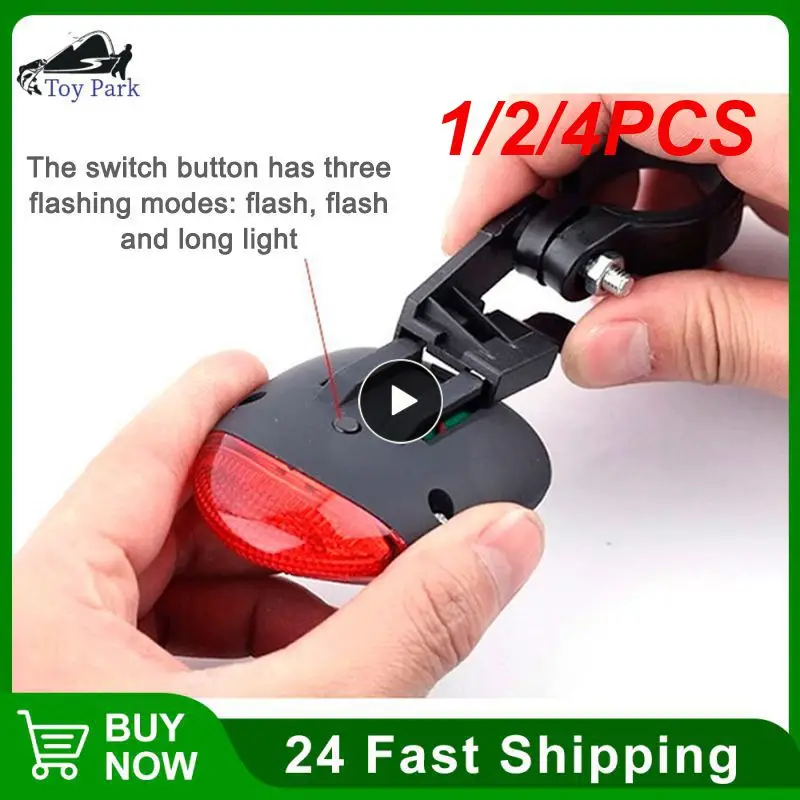 1-2-4PCS-Solar-Powered-MTB-Tail-Light-Auto-Taillight-Rear-Lamp ...