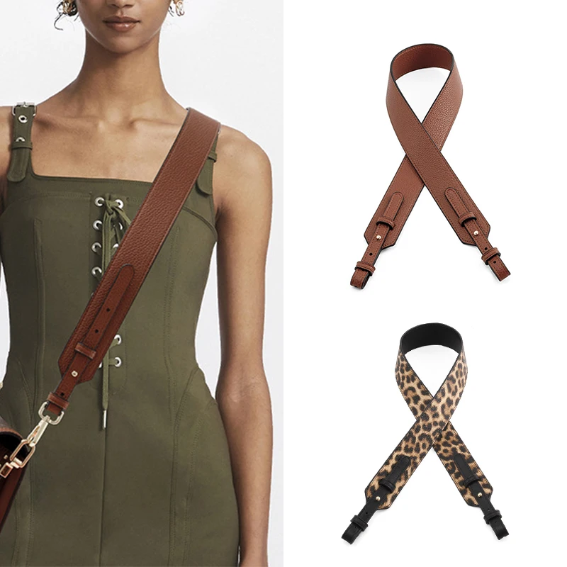 Woman-PU-Leather-Wide-Shoulder-Strap-Lychee-Pattern-Two-Long-Short ...