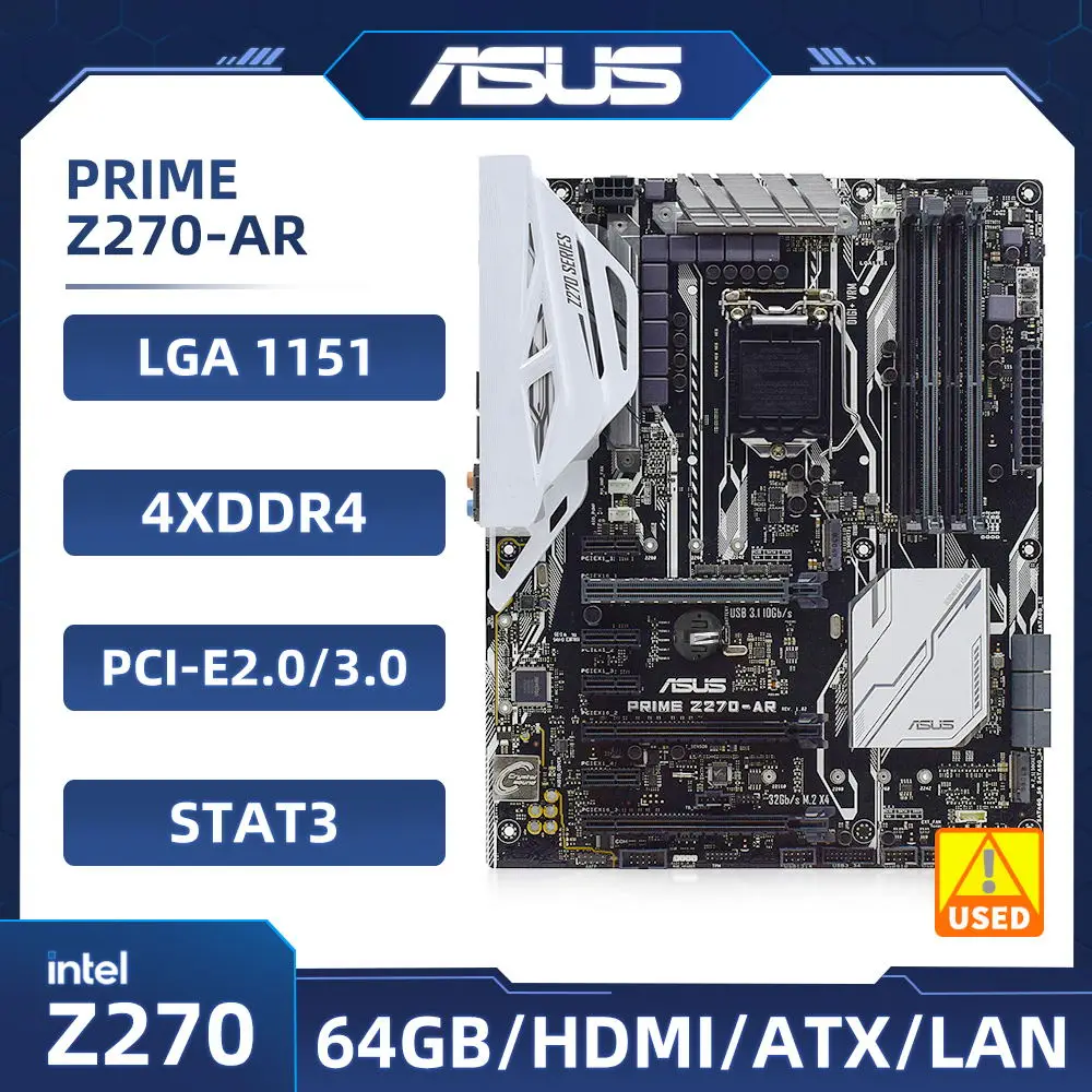 ASUS-Placa-m-e-Intel-Z270-AR-Intel-Z270-DDR4-64GB-LGA-1151-Suporte-i3 ...