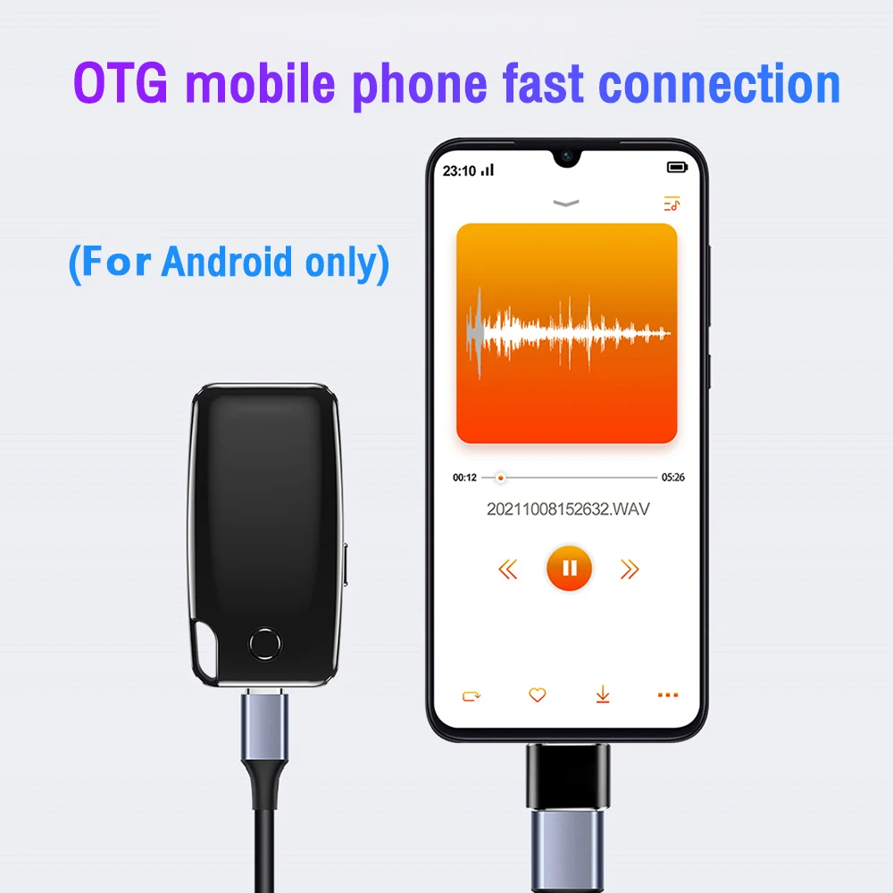 Mini grabadora de voz Digital activada por voz, dictáfono profesional ...